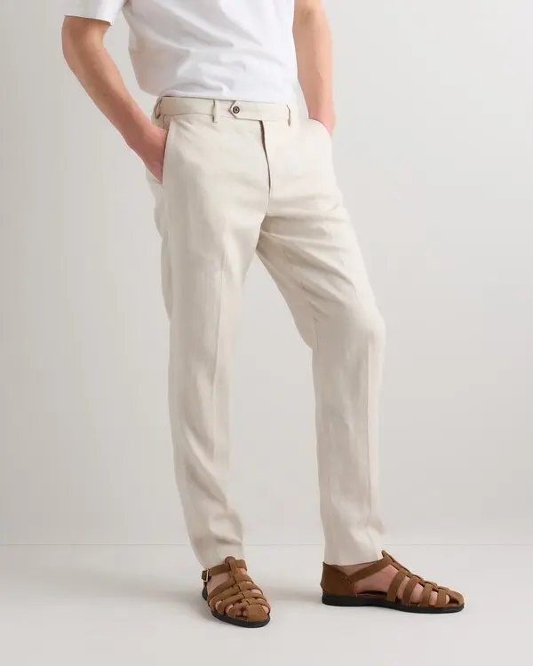 Quince European Linen Tailored Dress Pants - Sand