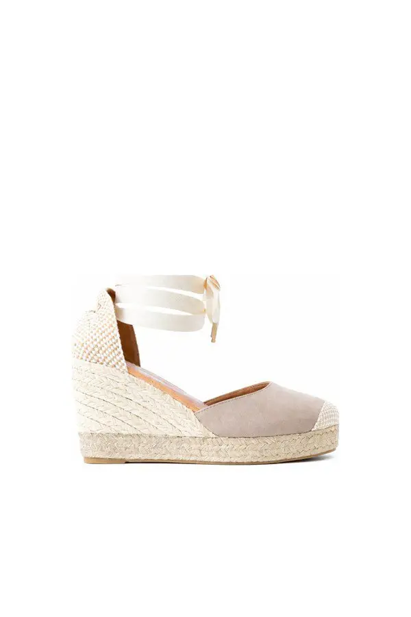MENINA STEP Jimena High Wedge Espadrilles - Natural
