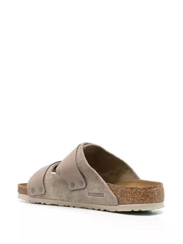 BIRKENSTOCK Uji Touch-strap Suede Sandals - Neutrals