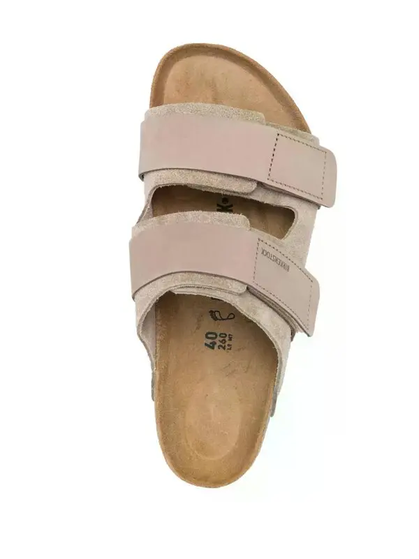 BIRKENSTOCK Uji Touch-strap Suede Sandals - Neutrals