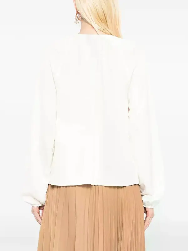 Theory Pleated Long-sleeve Top