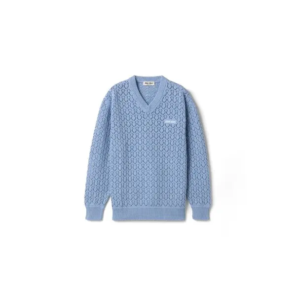 Miu Miu Cotton V-neck Sweater