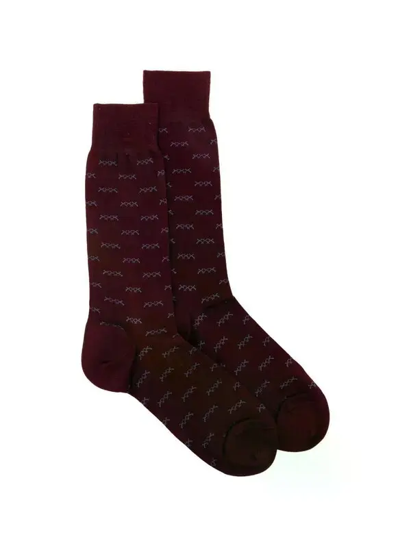 Zegna Iconic Triple X Socks - Red