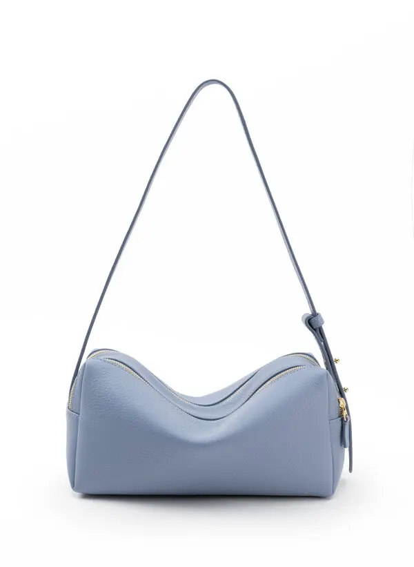 ELLEME Trousse Pebbled Leather Bag - Cloud Blue