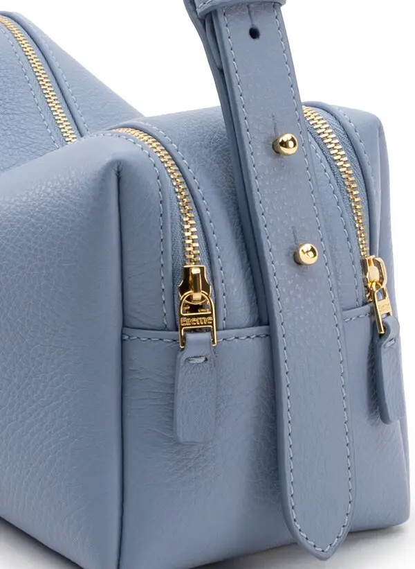 ELLEME Trousse Pebbled Leather Bag - Cloud Blue