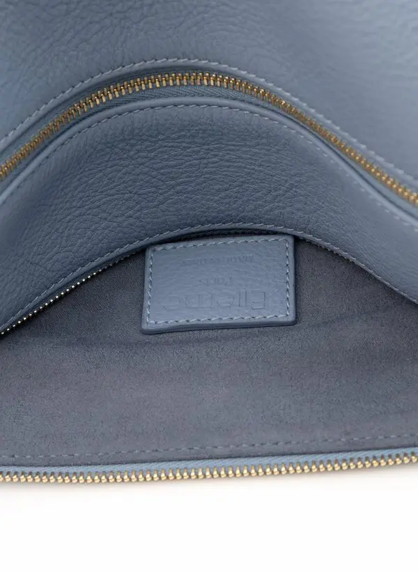 ELLEME Trousse Pebbled Leather Bag - Cloud Blue
