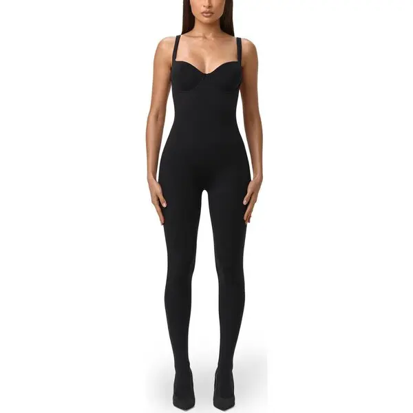 Naked Wardrobe Tank Jumpsuit - Black