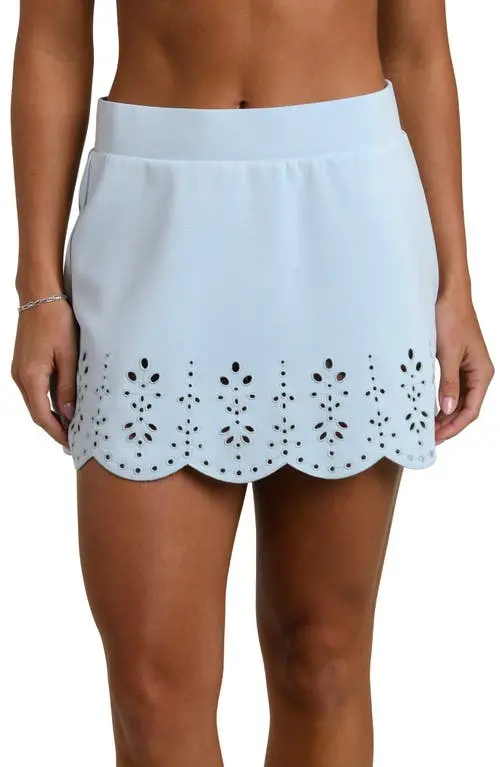 La Blanca Eyelet Detail Mini Skirt - Drift