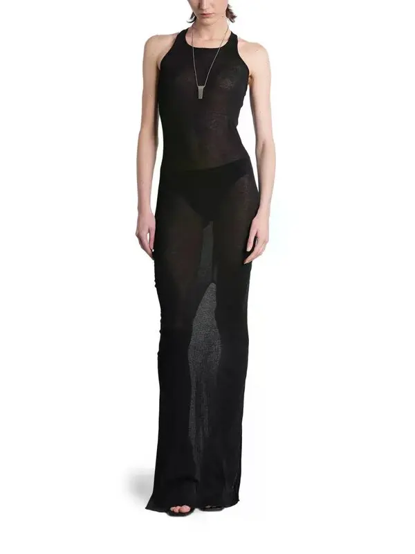Rick Owens Racer-back Semi-sheer Dress
