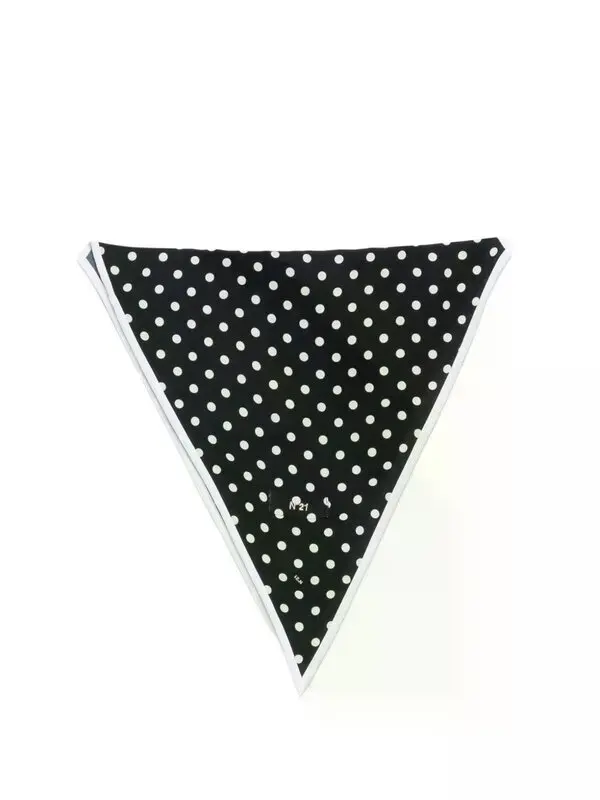 N°21 Polka-dot-print Scarf - Black