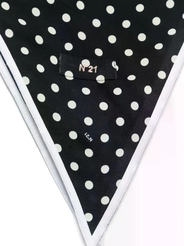N°21 Polka-dot-print Scarf - Black