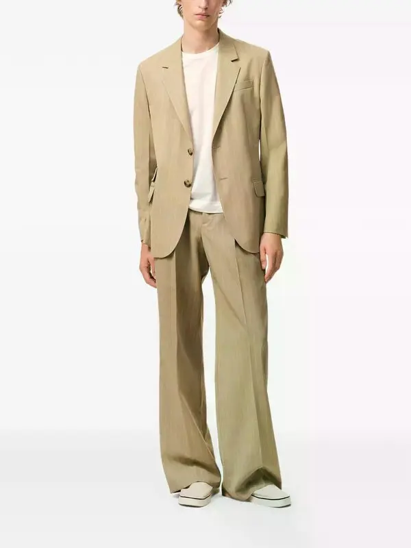 AMI Paris Striped Single-breasted Jacket - Neutrals