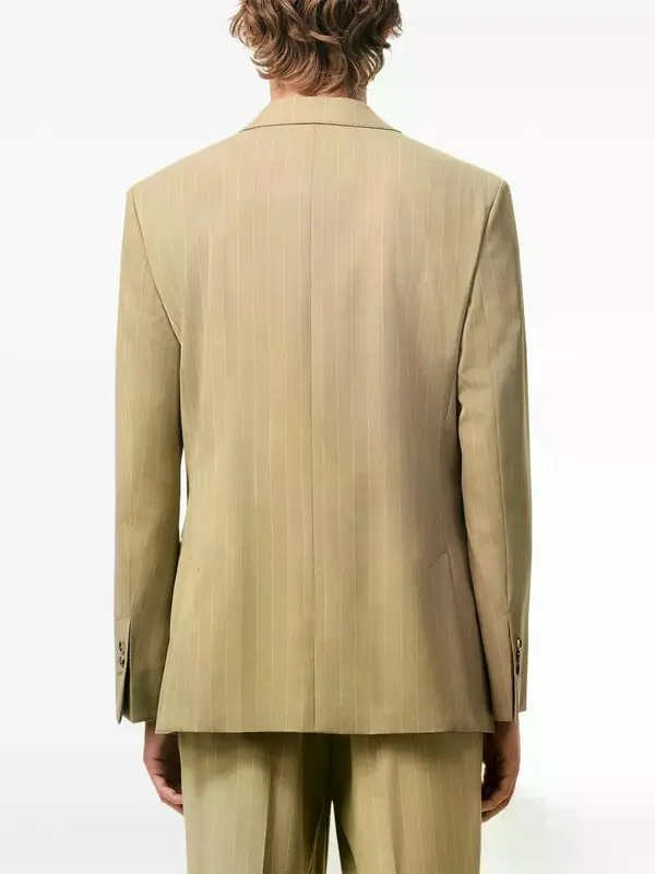 AMI Paris Striped Single-breasted Jacket - Neutrals