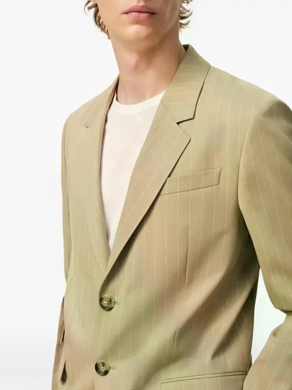 AMI Paris Striped Single-breasted Jacket - Neutrals