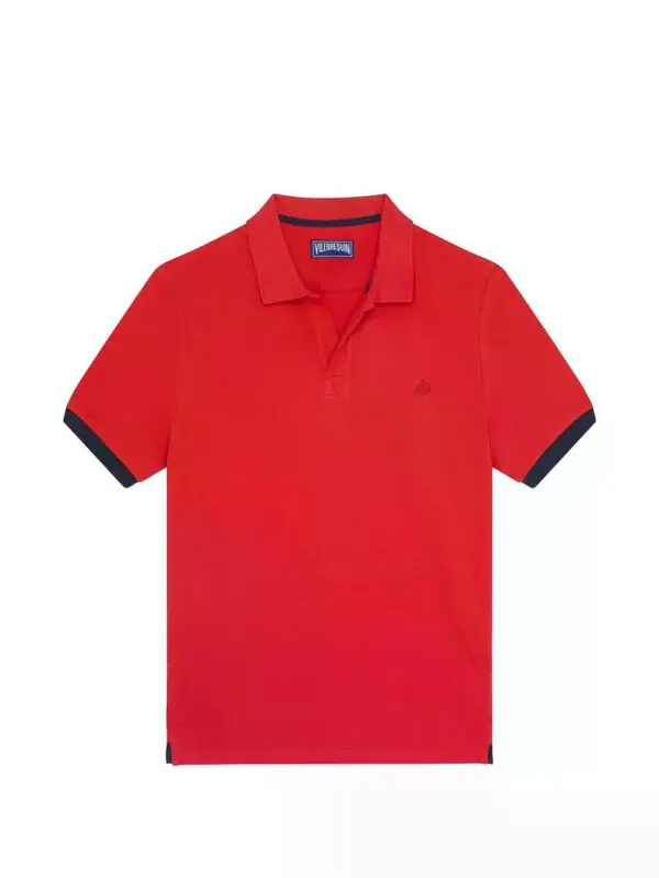 Vilebrequin Contrast-trim Polo-collar T-shirt - Red