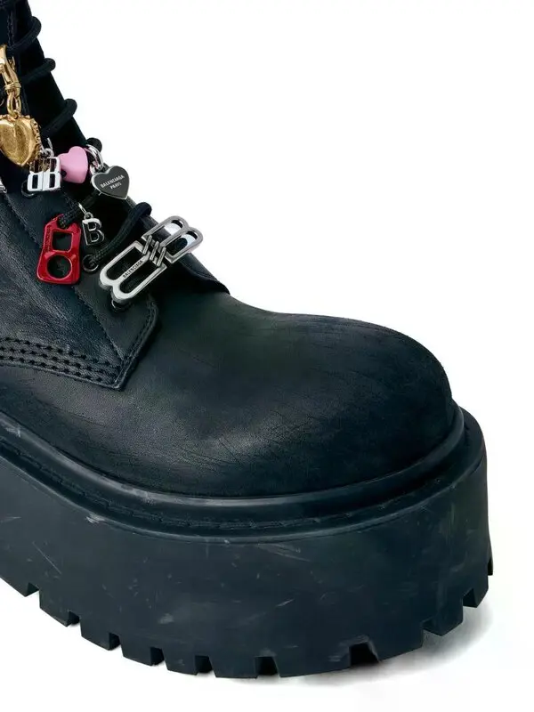 Balenciaga Charm-embellished Platform Ankle Boots