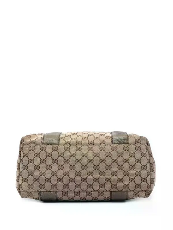 Gucci Large Gg Canvas Bamboo Libeccio Tote