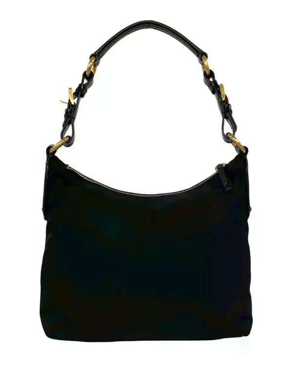 Prada 1990-2000 Nylon Vela Grommet Shoulder Bag