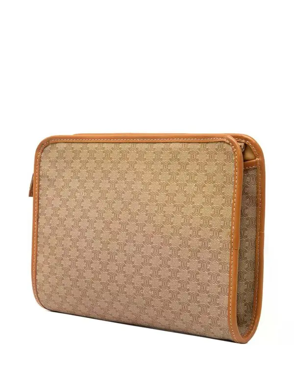 Celine 2008 Macadam Coated Canvas Clutch