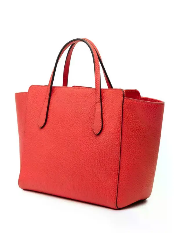 Gucci Mini Leather Swing Handbag - Red