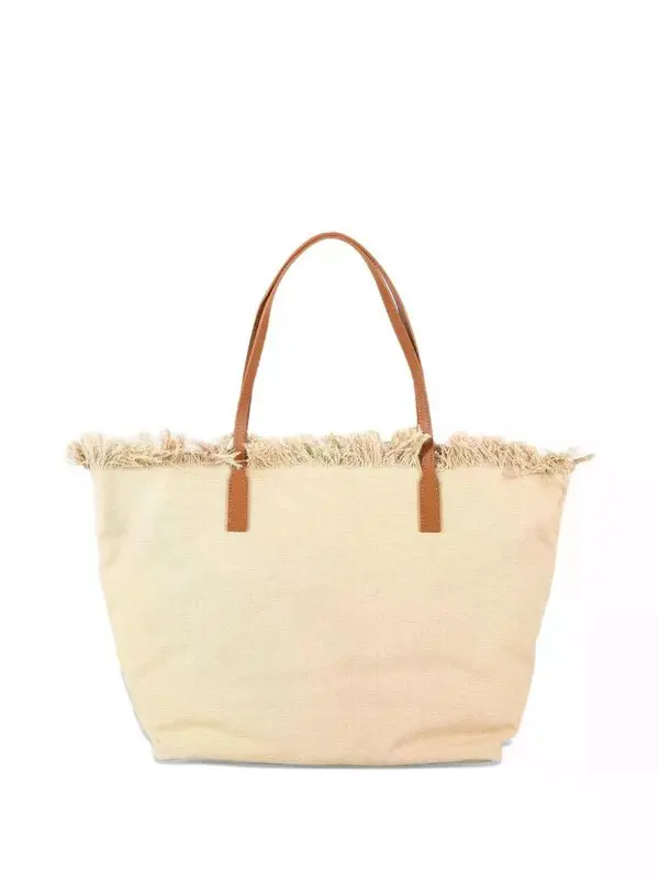MC2 SAINT BARTH City Fringed Tote Bag - Neutrals