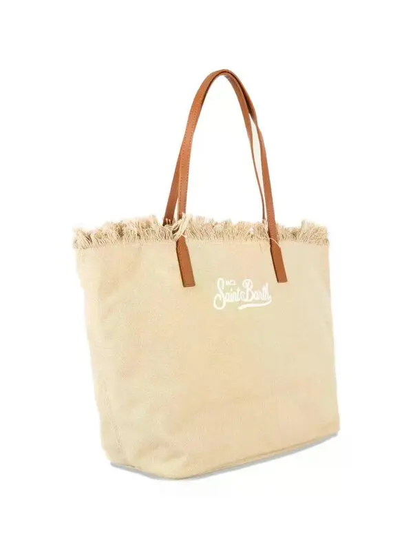 MC2 SAINT BARTH City Fringed Tote Bag - Neutrals