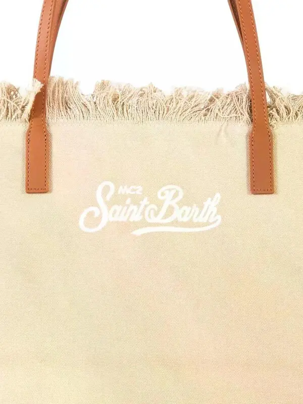 MC2 SAINT BARTH City Fringed Tote Bag - Neutrals