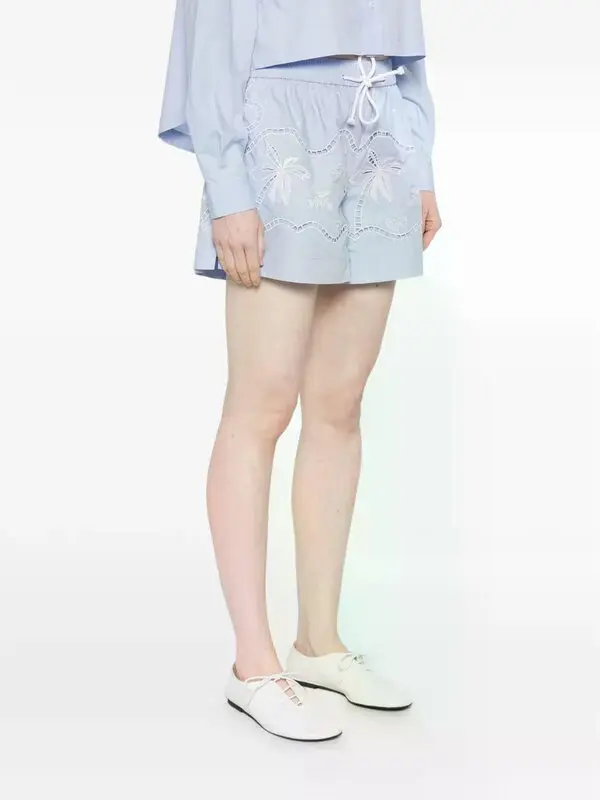Sandro Broderie-anglaise-embroidered Shorts