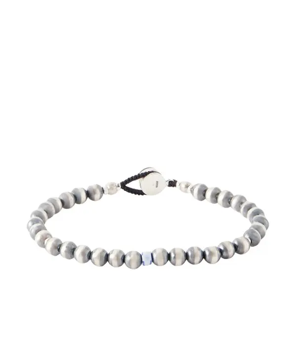 MIKIA Sterling Multi-stone Beaded Bracelet - Silver