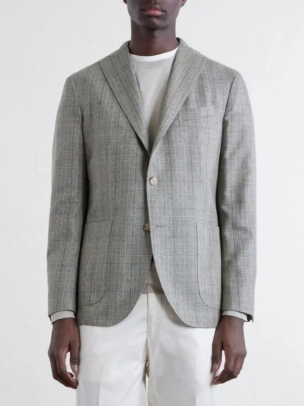 DRAKE'S Virgin Wool Suit Jacket - Gray