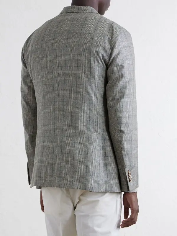 DRAKE'S Virgin Wool Suit Jacket - Gray