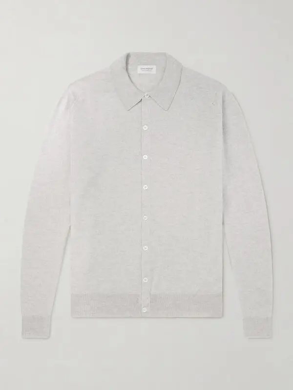 John Smedley Tibor Merino Wool Cardigan - Gray