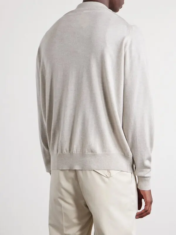 John Smedley Tibor Merino Wool Cardigan - Gray