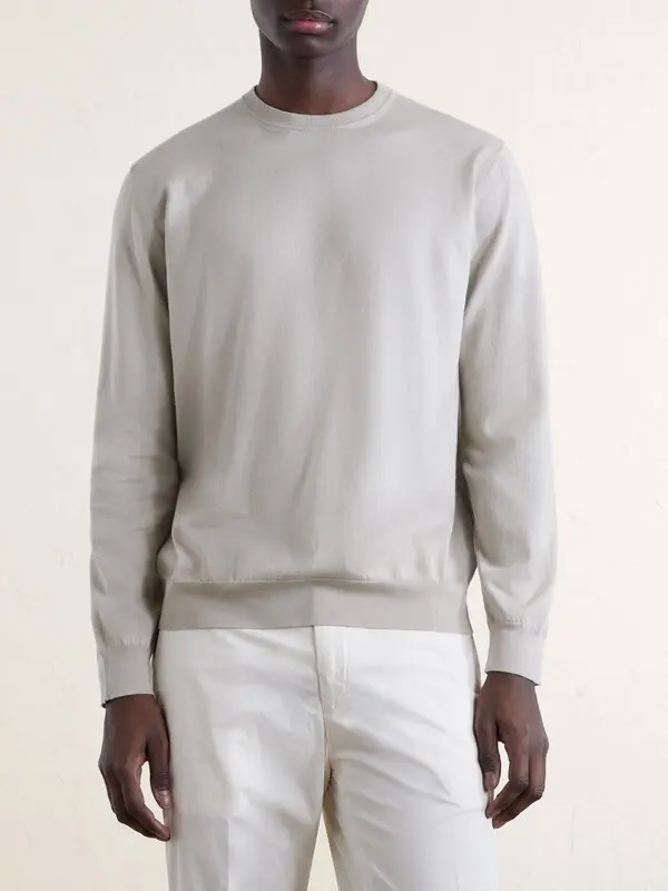 Boglioli Cotton-jersey Sweater - Gray