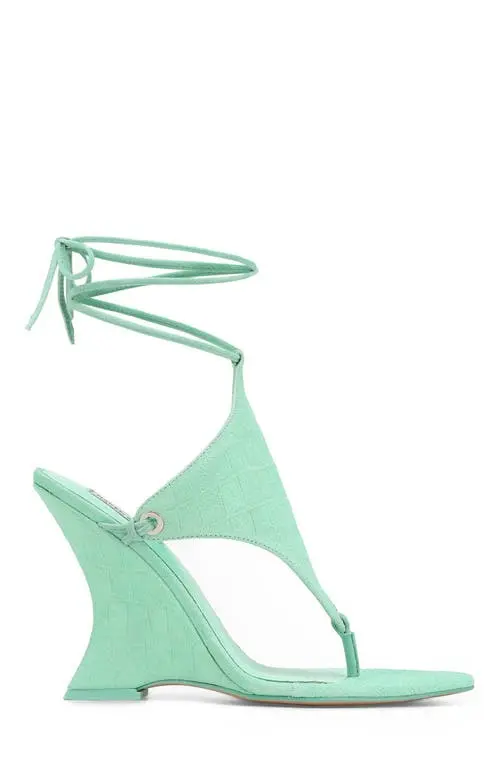 NAKED WOLFE Rampage Wedge Sandals - Mint