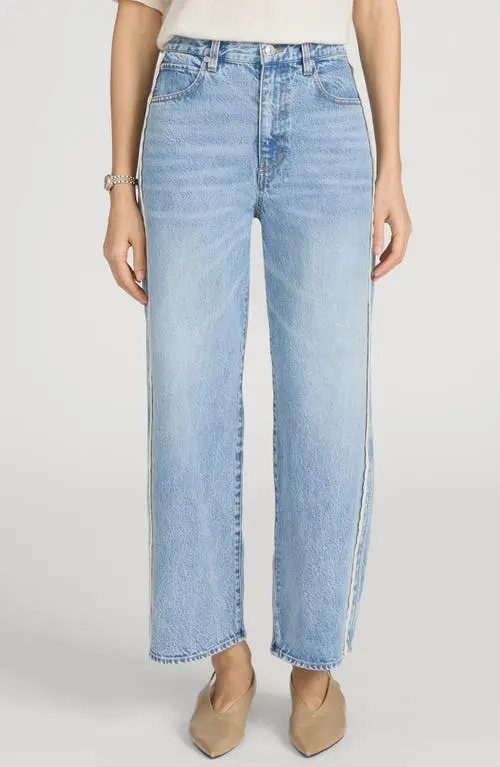 FRAME The Crochet Trim Crop Jeans - Aura