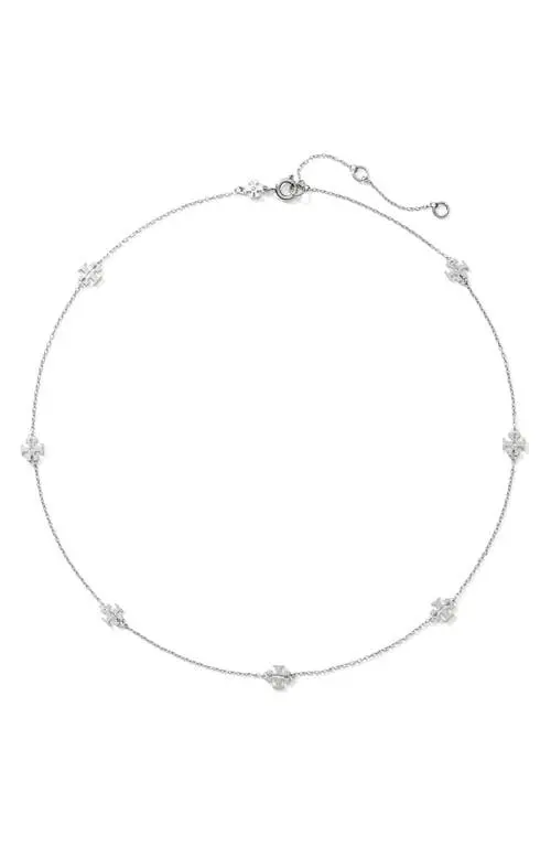 Tory Burch Delicate Icon Necklace - Tory Silver