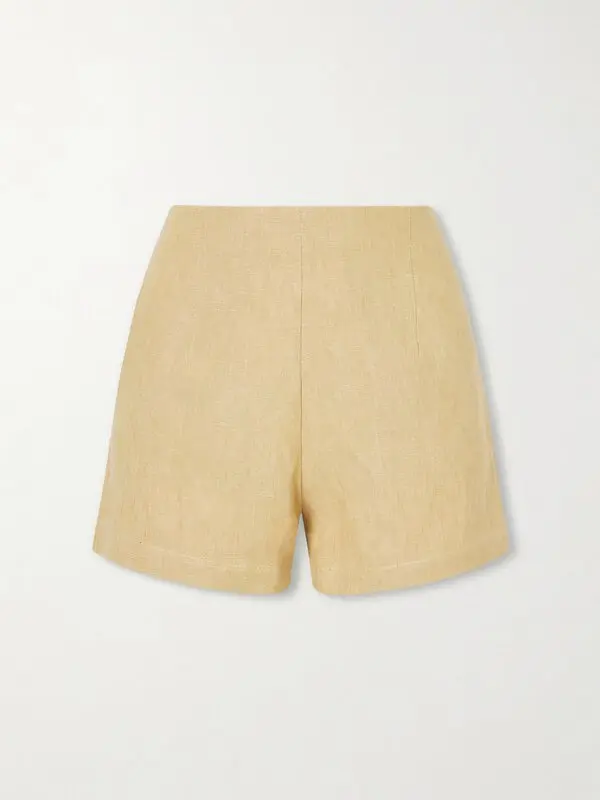 Le Kasha Ezbet" High-rise Tailored Linen Shorts