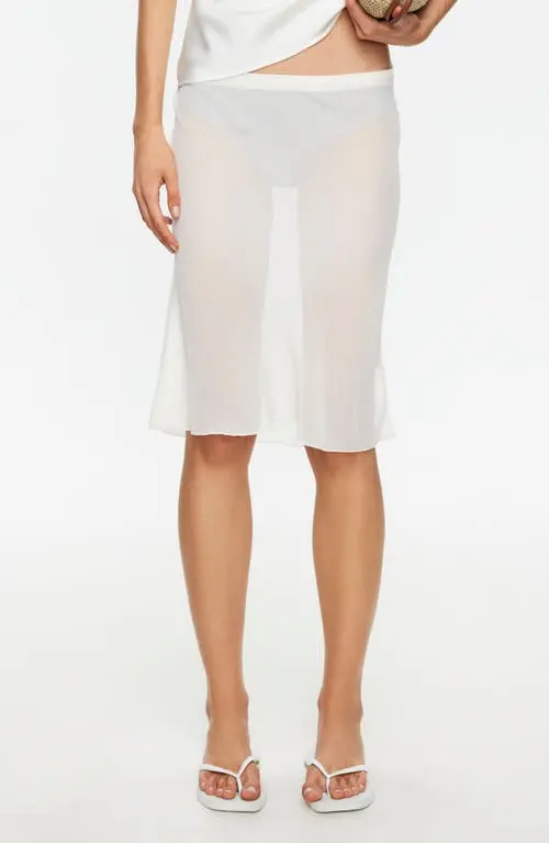 Lioness Shoreline Sheer Cover-up Skirt - Ivory