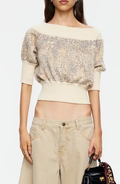 Lioness Cropped Off-the-shoulder Sweater
