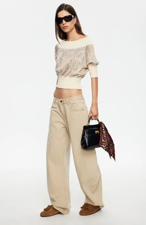Lioness Cropped Off-the-shoulder Sweater