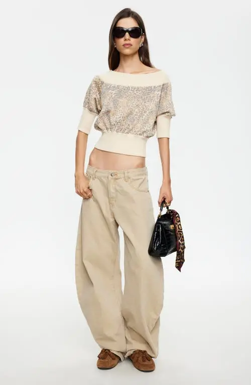 Lioness Cropped Off-the-shoulder Sweater