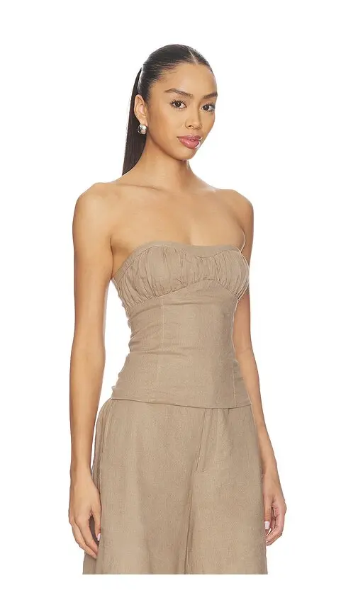 ELODIE THE LABEL Mavi Strapless Top