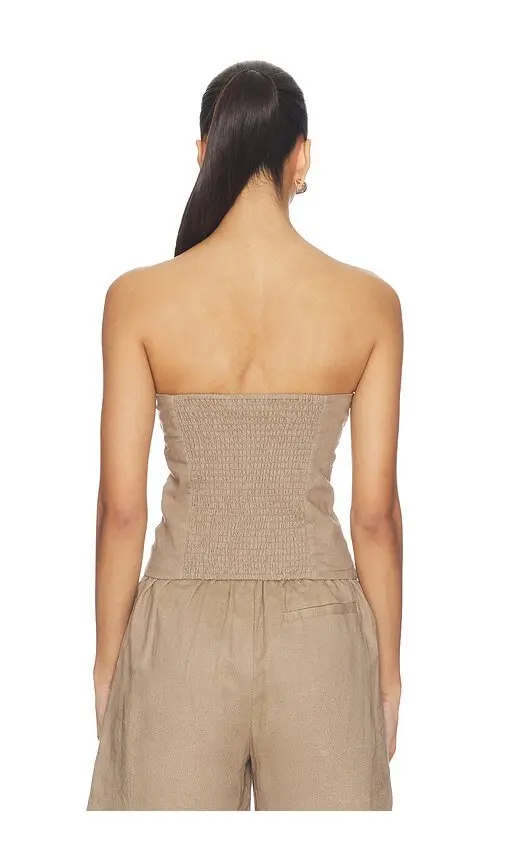 ELODIE THE LABEL Mavi Strapless Top