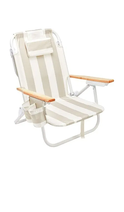 SUNNYLIFE Deluxe Beach Chair In Cream - Oyster Stripe