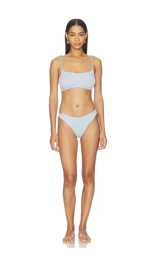 Hunza G Phoebe Bikini - Metallic Ice Blue