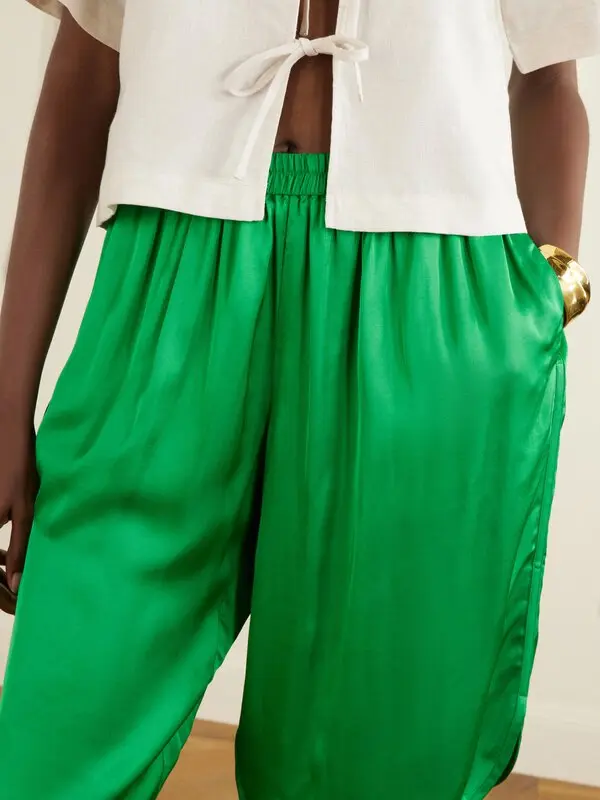 THE FRANKIE SHOP Nelis Lenzing™ Ecovero™-blend Satin Shorts