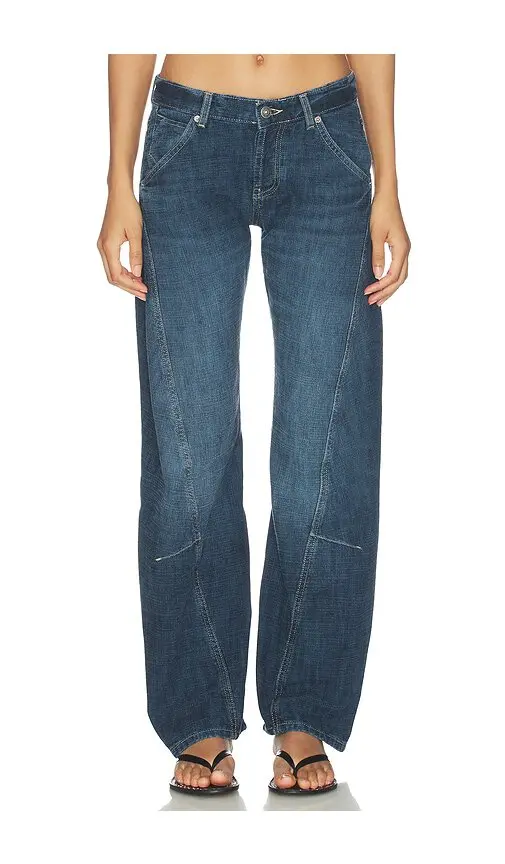 Free People X Highland Bowed Jean - Mood Indigo