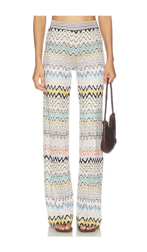Missoni Zigzag Knit Trousers - Multi Beige On Light Base