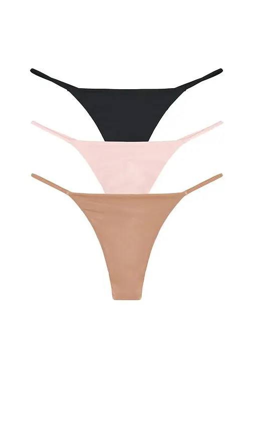NEGATIVE UNDERWEAR Glacã© String Thong In Black,nude - Ballet